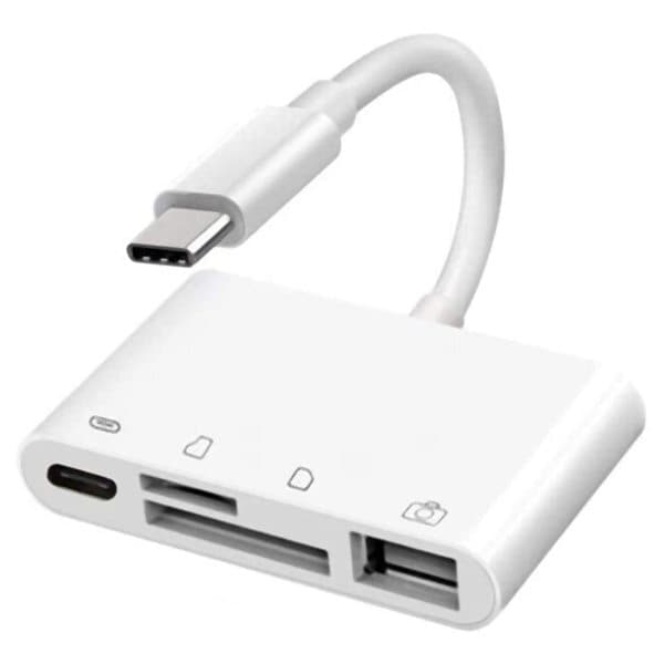 4i1 USB-C till SD, TF, USB-A och USB-C - Elgiganten - Elgiganten