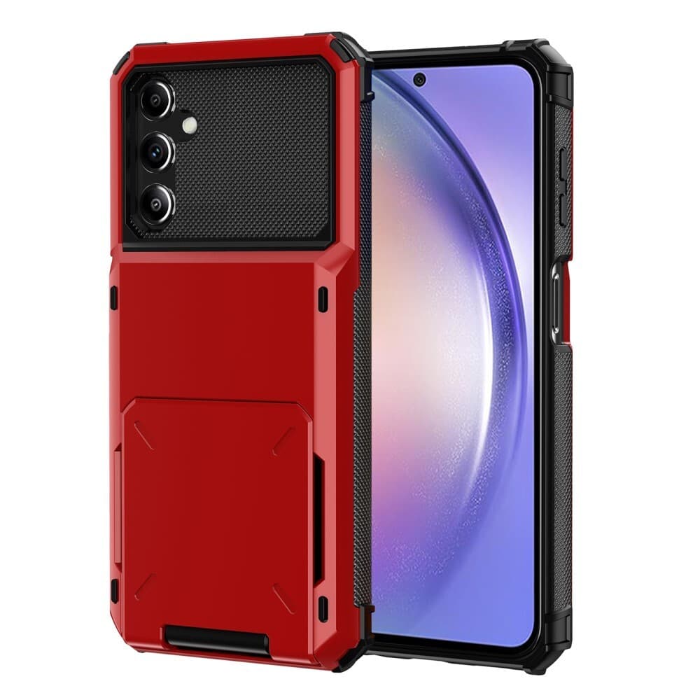 SKALO Samsung A54 5G Armor Skal Korthållare - Röd - Elgiganten - Elgiganten