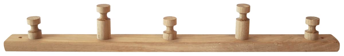 Knaggrekke i eik - 5 knagger - Elgiganten - Elgiganten