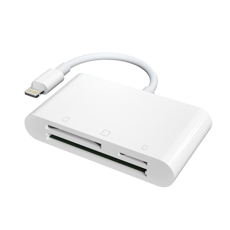 NÖRDIC Lightning Card Reader CF, SD and MicroSD for iPhone iPad ...