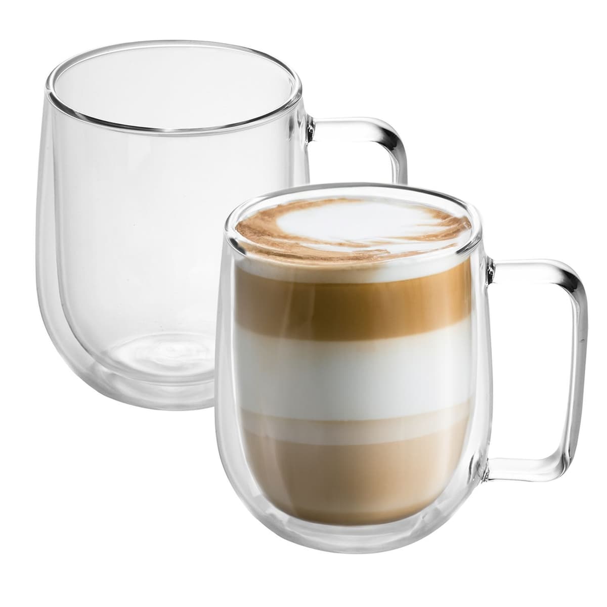 2x Kaffekopp Mugg Termoglas 250 ml Teglas Kaffeglas - Elgiganten ...