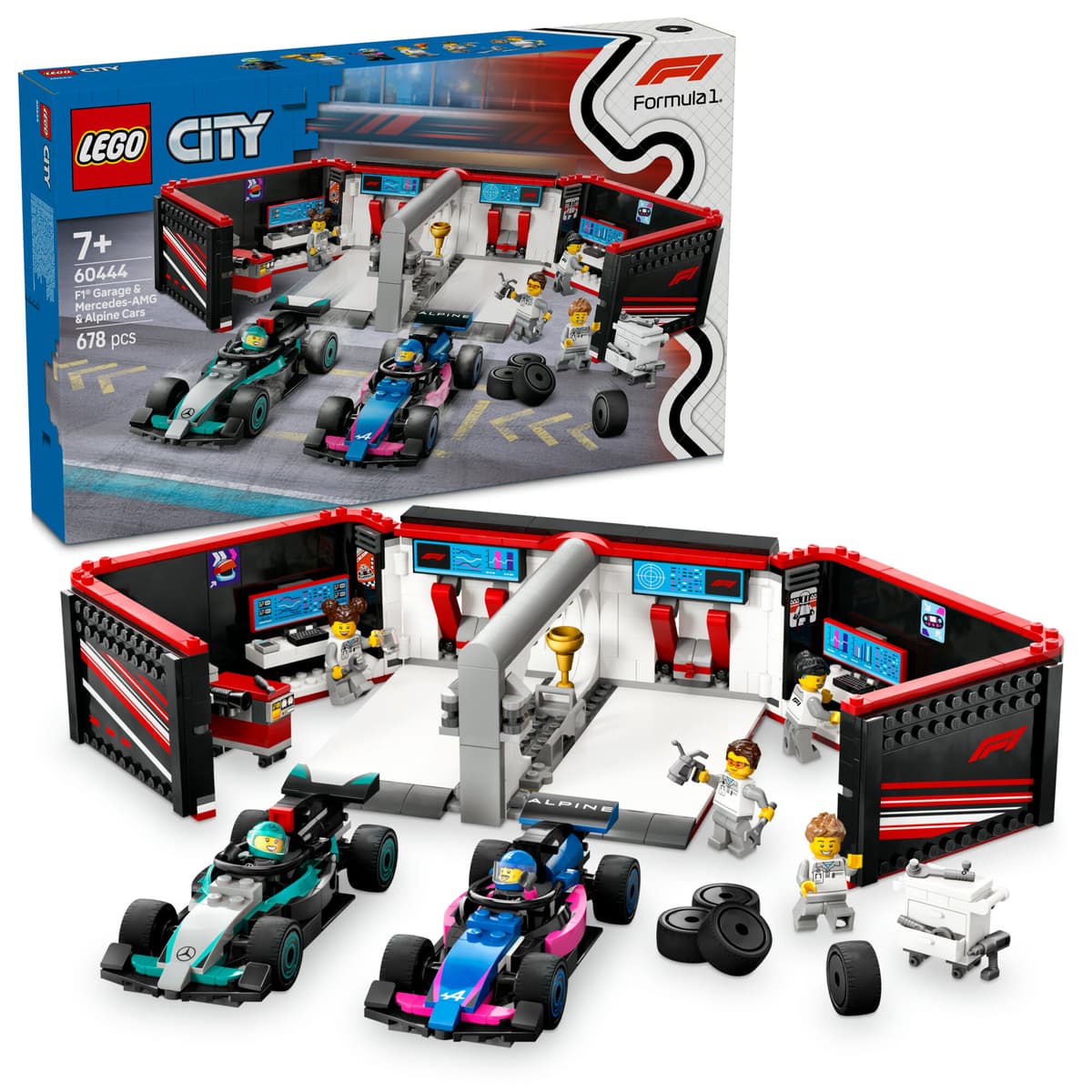 LEGO City F1 garage & Mercedes-AMG & Alpine bilar 60444 - Elgiganten ...