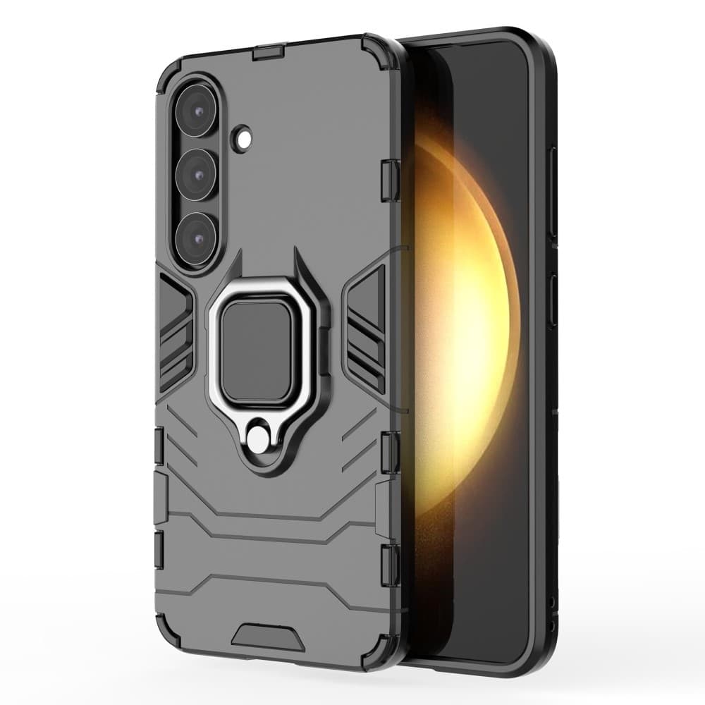 SKALO Samsung S25 Armor Metallring Skal - Svart - Elgiganten - Elgiganten