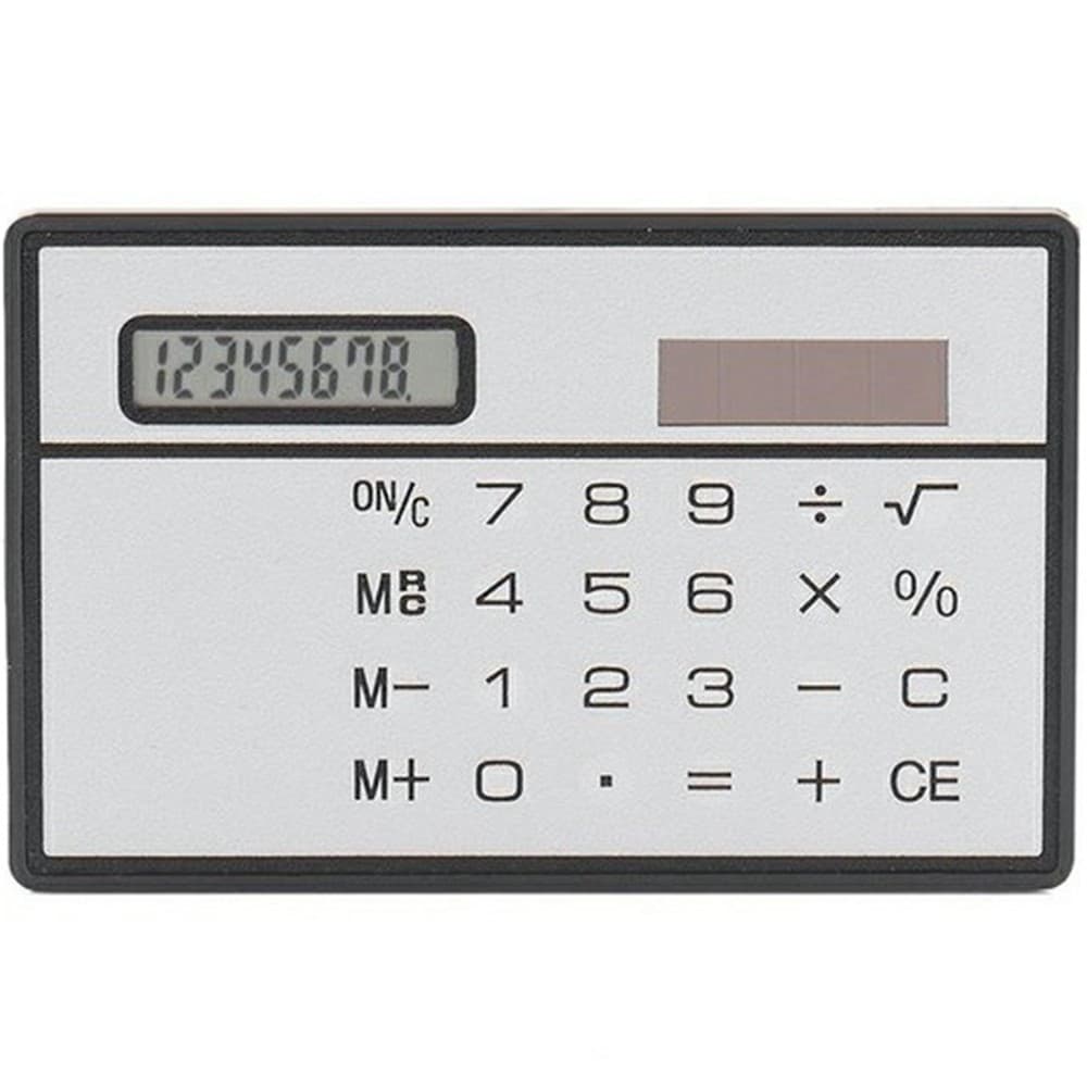 Ultratunn soldriven fickkalkylator Miniräknare 8 siffror Touch Calculator - Silver - Elgiganten ...