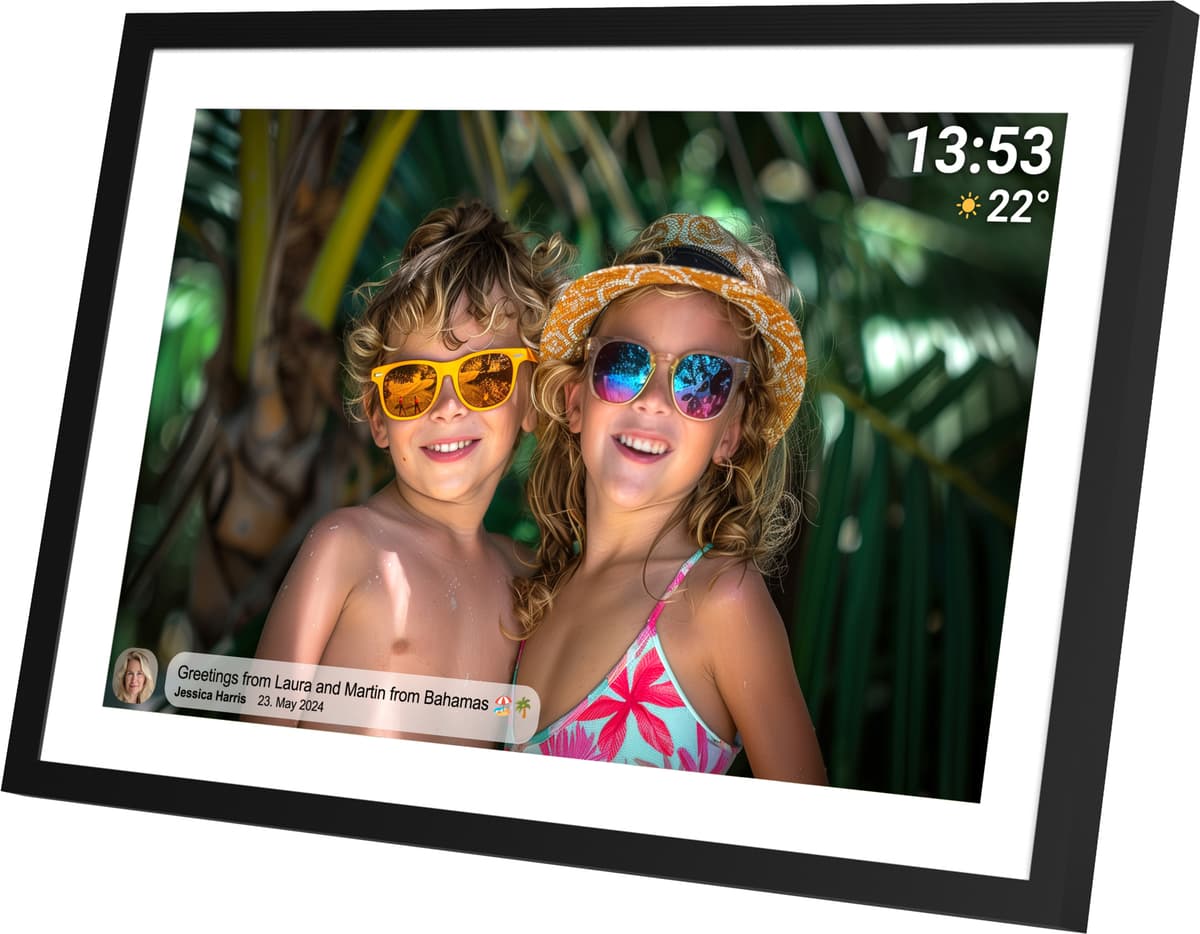 Denver PFF 10,1” digital fotoram (svart/vit) - Elgiganten - Elgiganten