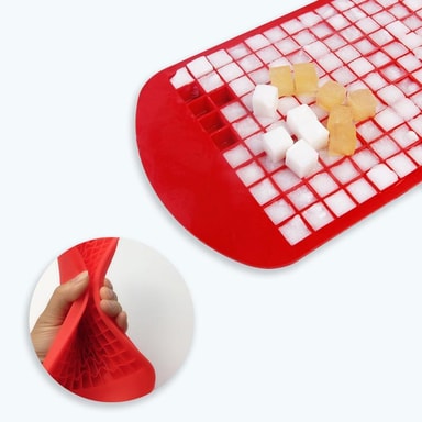 Isform för 160 mini-iskuber silikon Röd - Elgiganten