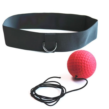 Boxboll med pannband 2 delar Svart/Röd - Elgiganten - Elgiganten