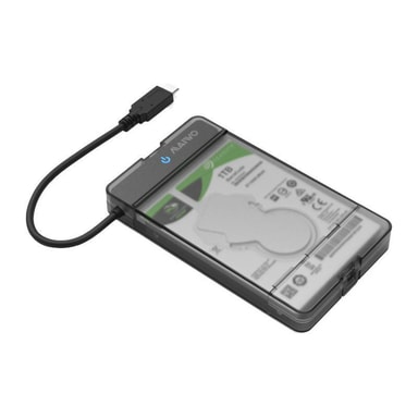 USB 3.1 Gen2 HDD-adapter, skyddande låda, upp till 12,5 mm, 10 Gbps, s ...