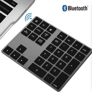 Numeriskt Bluetooth-tangentbord, 34-knappar, Grå - Elgiganten