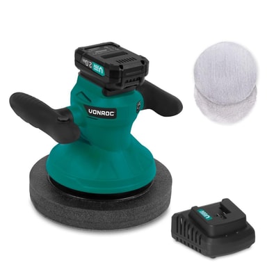 VONROC Polermaskin 20V – 2.0Ah - Ø240mm | Inkl. Batteri och ...