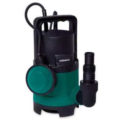 VONROC Dränkbar pump 400W – 8000L / h | För smutsig och rent vatten ...