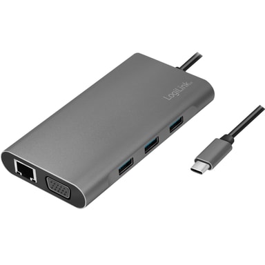 USB-C-docka 10-i-1 HDMI/VGA/RJ45/SD m.m. 100W - Elgiganten