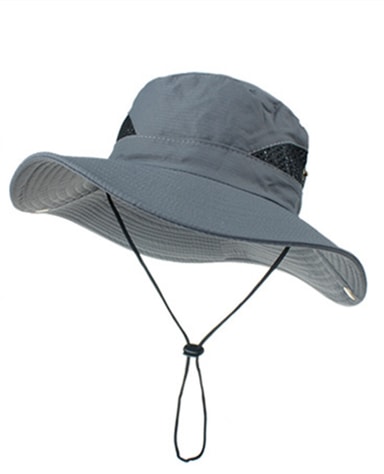 Fiskehatt med bred brätte Mörkgrå - Elgiganten