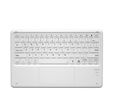 Mini trådlöst Bluetooth-tangentbord med pekyta Vit - Elgiganten