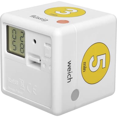 Tfa Dostmann Cube Timer Ei Äggklocka Vit Gul Digital Elgiganten