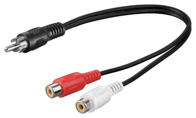 Goobay Adapter för ljud Y-kabel, Cinch-kontakt till stereo RCA-uttag - Elgiganten