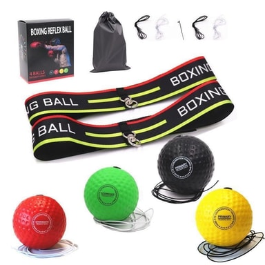 Boxboll med pannband 2 pannband 4 bollar 12 delar Flerfärgad - Elgiganten