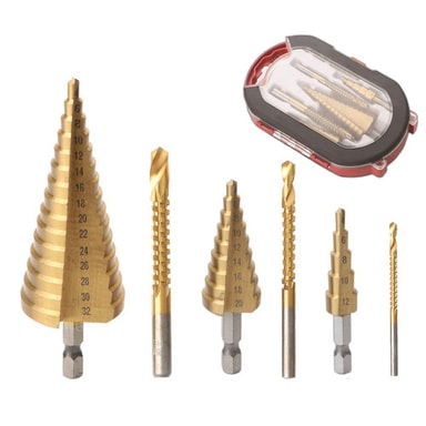 Titanplätering borrset set med box 6-delad Gul - Elgiganten - Elgiganten