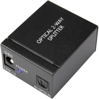 SpeaKa Professional 2 Port Toslink-Splitter Svart - Elgiganten