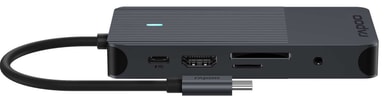 RAPOO UCM-2004 8-i-1 USB-C Multiport Adapter hub (svart) - Elgiganten ...