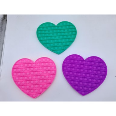 Plop Up XXL Fidget Game Glitter Heart 20 cm 3 asst. rosa färg - Elgiganten