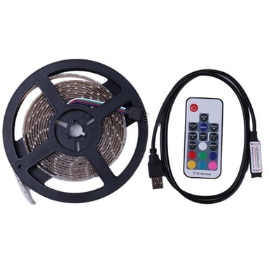 RGB Led Slinga USB med fjärrkontroll - 5 meter Vattentät - Elgiganten