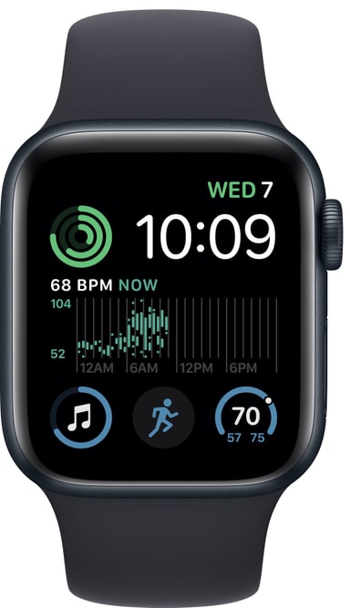 Apple Watch SE 2nd Gen 40 mm LTE (Midnight Alu/Midnight sport band ...