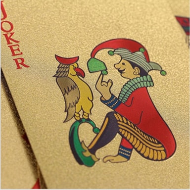 $100 Guld Plast PVC Poker Vattentäta Spelkort Kortlek - Elgiganten