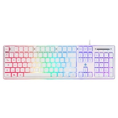 Deltaco Gaming RGB-tangentbord - vit - Elgiganten - Elgiganten