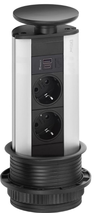 EVOline Port eluttag (svart) - Elgiganten