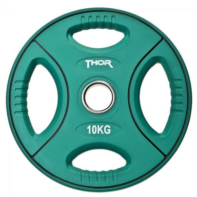 Thor Fitness Färgade PU Viktskivor Med Handtag, Viktskiva Gummerad 10 ...