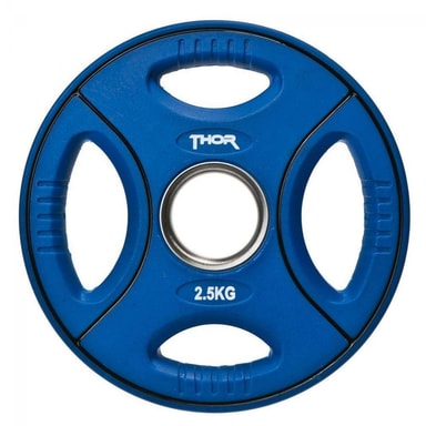 Thor Fitness Färgade PU Viktskivor Med Handtag, Viktskiva Gummerad 2,5 ...