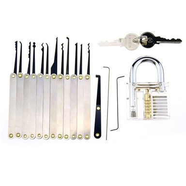 Transparant Övnings Hänglås Låssmed Pussel Dyrka Picklock - Elgiganten ...