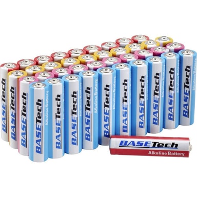 Batteri AAA (R03) Alkaliskt Basetech LR03 1300 mAh 1.5 - Elgiganten ...