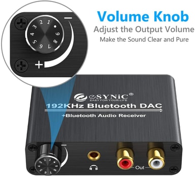 NÖRDIC 192Khz DAC konvertor bluetooth 5.0 mottagare toslink coaxial ...