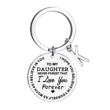 Nyckelring present till min dotter bokstaven K - Elgiganten