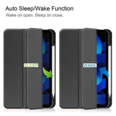 Apple iPad 10.9 2022 Slim fit tri-fold fodral Pennfack - Svart - Elgiganten