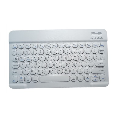 Trådlöst Bluetooth-tangentbord Runt nyckellock Vit 10 inch - Elgiganten