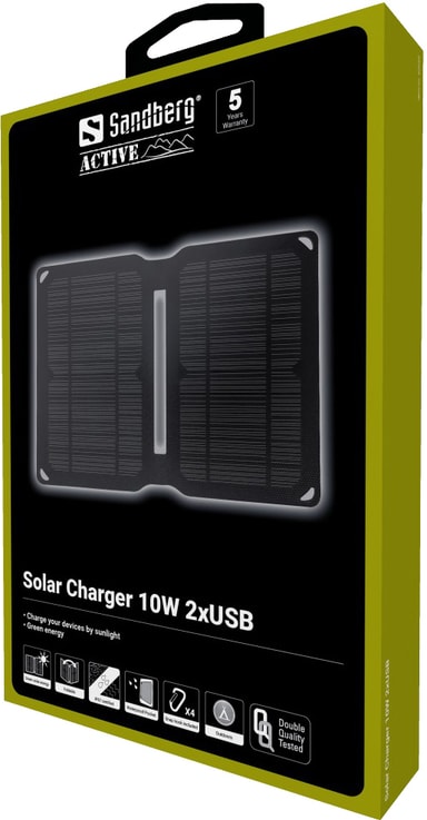 Sandberg 10W dubbel USB-solcellsladdare - Elgiganten