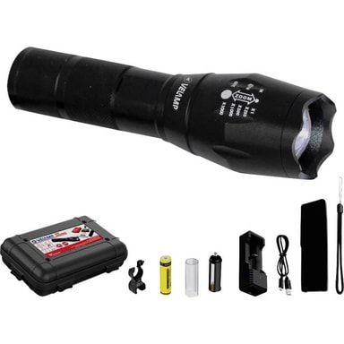 Velamp Steel LED Ficklampa Uppladdningsbara batteri 350 - Elgiganten