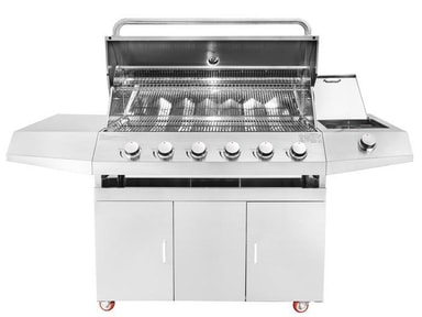 Fristående Gasolgrill med 6 brännare och sidobrännare - Elgiganten