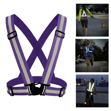 Reflexväst/reflexsele till löpning och cykling - Lila - Elgiganten