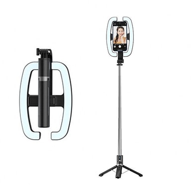 Selfie Stick-stativ med ljus Svart - Elgiganten - Elgiganten