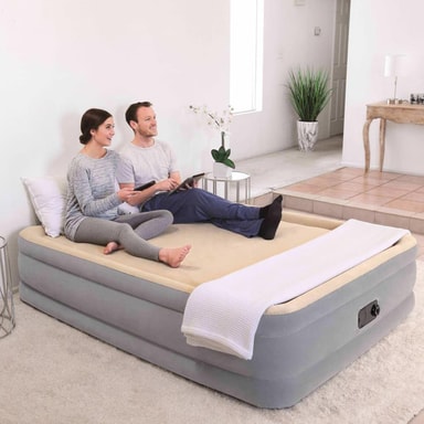 Bestway Luftmadrass Cornerstone Queen 2-pers inbyggd pump - Elgiganten