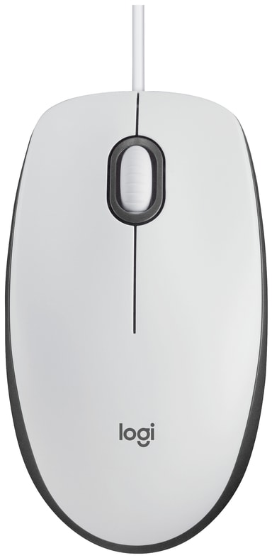 Logitech M100 trådbunden mus (vit) - Elgiganten