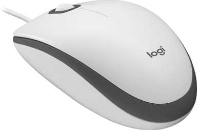 Logitech M100 trådbunden mus (vit) - Elgiganten