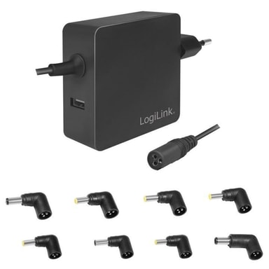 LogiLink Laptop-strömadapter + USB-laddning 70W - Elgiganten - Elgiganten