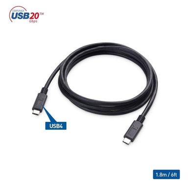 Cable Matters Certifierad USB4 kabel 1,8m 20Gbps data 8K video PD 100W ...
