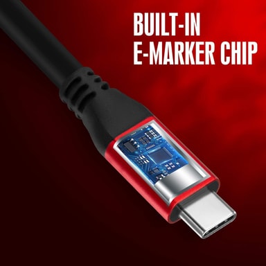NÖRDIC 2m USB3.2 Gen2 SuperSpeed USB 10Gbps USB-C till C nylonflätad ...