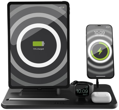 Zens 4-i-1 magnetisk trådlös laddare - Elgiganten